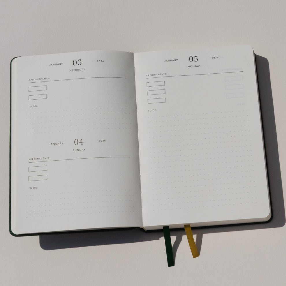 2026 Diary ~ Lost in the Forest (dark green) – Azor